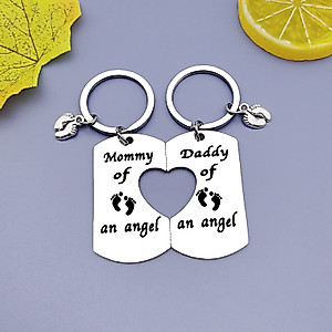 Miscarriage Gift Loss of Baby Gifts Keychain Infant Loss Gifts for Parents Keyring Loss Memorial Gifts Sympathy Gift for Loss of Baby Jewelry Baby Memorial Gift