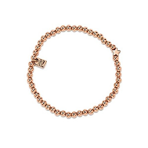 Pura Vida Bracelet Rose Gold Mini Star Charm Bracelet - Beaded Bracelet with Stretchable Cord, String Bracelet for Women - Stackable Bracelets for Teen Girls, Handmade Bracelets for Teens - One Size
