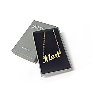 Aoloshow Danielle Name Pendant Necklace 18k Gold Plated Layer Choker Name Necklace Stainless Steel Jewelry for Familys