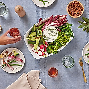 Rubbermaid Glass Baking Dishes for Oven, Casserole Dish Bakeware, DuraLite 3-Piece Set, White (No Lids)