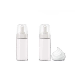 2Pcs 4 Ounce Plastic Foamer Pump Dispenser Foaming Mousse Bottles Empty Storage Container for Cosmetic Facial Cleanser Liquid Skin Care Products Hand