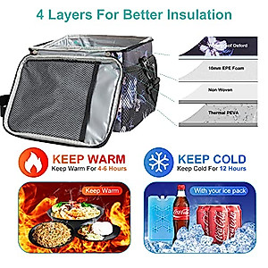 havatree Adult Lunch Bag Women Insulated lunch Box for Men Reusable Lunch Cooler Tote with Adjustable Shoulder Strap, Large Nurse Tote Bag for Office Work Picnic Beach and School's Bento Box