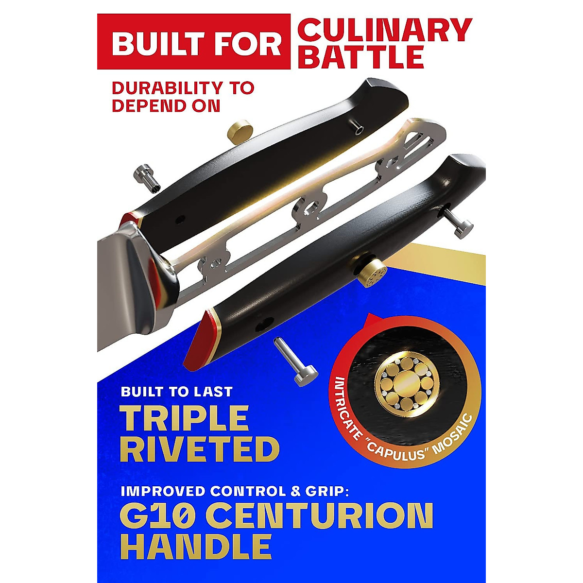 Dalstrong Nakiri Knife - 7 inch - Centurion Series - Premium Swedish High Carbon Stainless Steel - G10 Handle - Vegetable Knife - Sheath Included