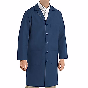 Red Kap mens Exterior Pocket Original Medical Lab Coat, Navy, 50 US