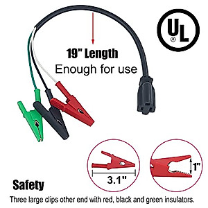 19" HVAC Adapter Cord Compatible with Yellow Jacket 69522 HVAC Tools Clearance and Equipment Circuit Breaker Finder Compatible with RT250, ET300 ET310