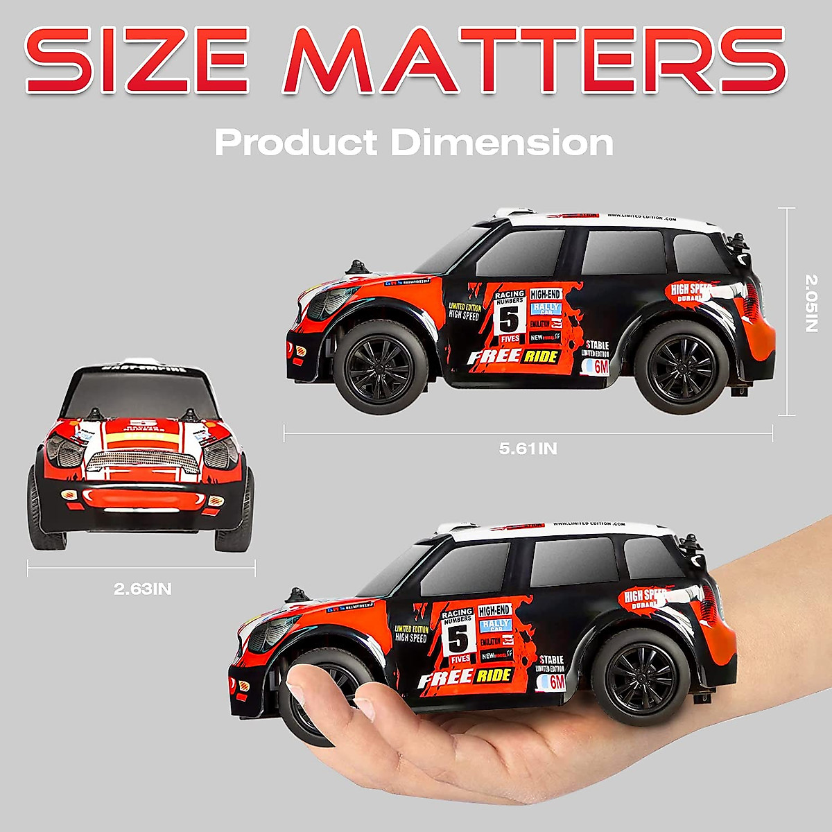 Fast Tiny Remote Control Racing Car Model, Good Looking,Quick Getting Around Super Well Made Nicely Printed and Durable for Kids(Racing)