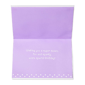 Papyrus Birthday Card for Girl (Sweet, Fun, and Sparkly)