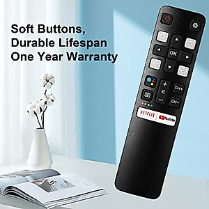 Anloti RC802V Voice Remote Control Rplacement Compatible with All TCL Android 4K UHD Smart TV