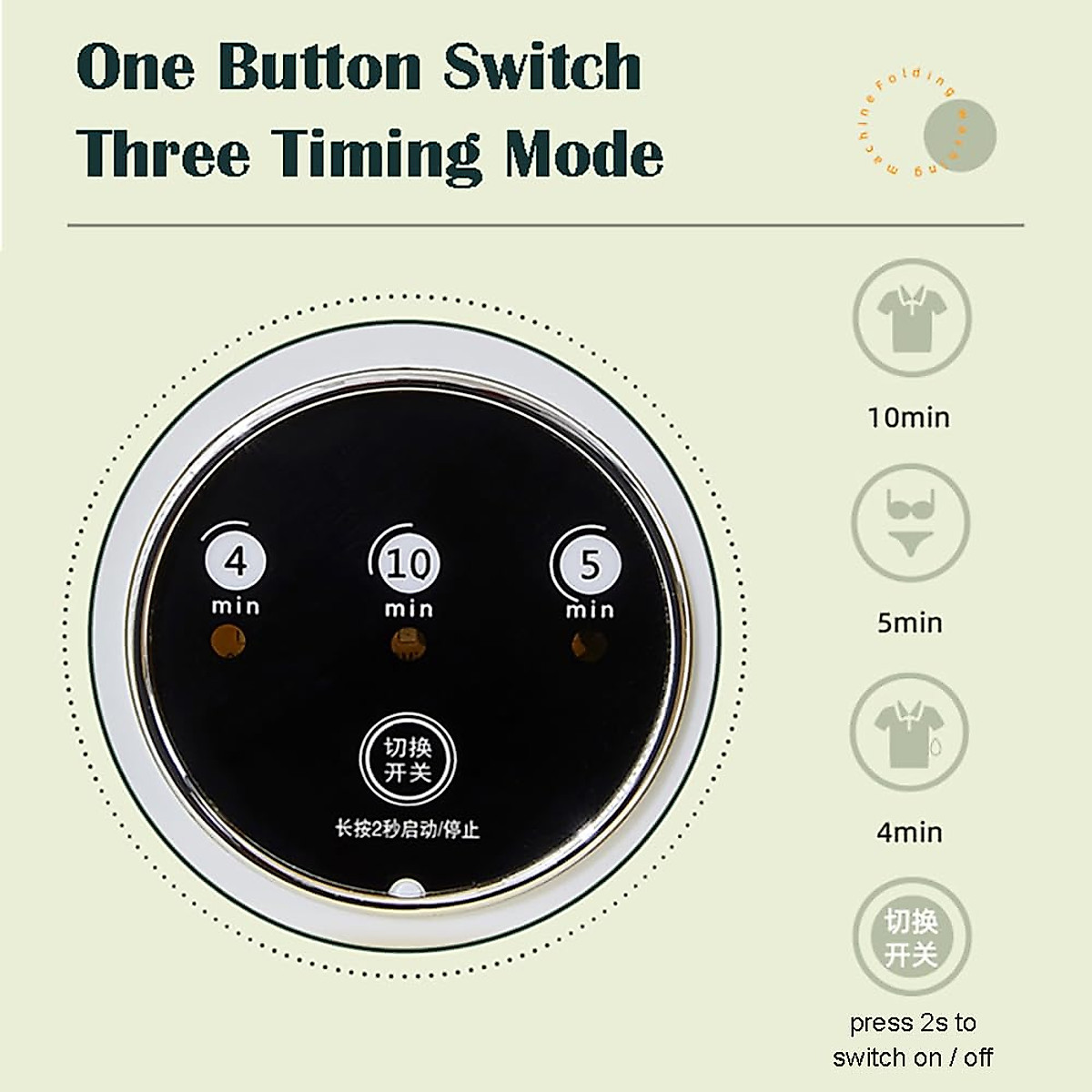 SEAHOME Portable Washing Machine, Foldable Mini Washing Machine 3 Modes Deep Cleaning Half Automatic Washt for Washing Underwear, Socks, Baby Clothes Mini Washer Perfect for Camping, Travelling