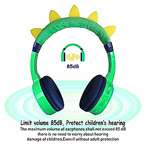 JBUNION Kids Bluetooth Headphones, with 85dB Volume Limited Adjustable Headphones, Wireless Bluetooth Headphones, Aux 3.5mm Cable Included for Boys Girls Study, School, Kids Headset for ipad/Tablet