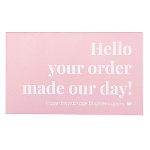 ITZAMNA Thank you Card hello your order made our day card hope this package brigtens yours Card 100 pink