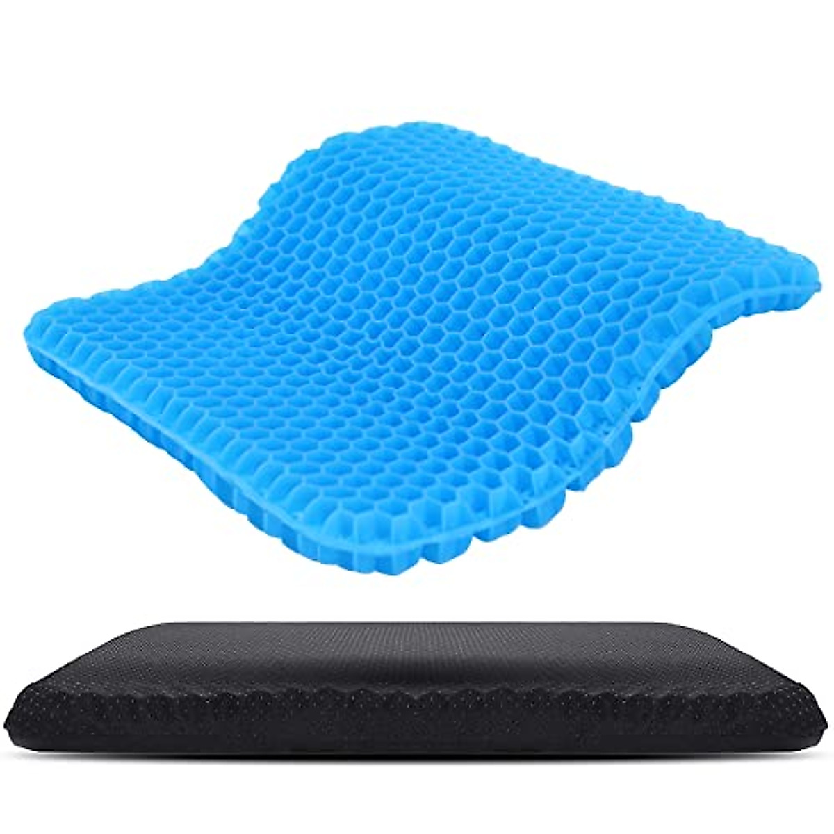 TONOS Enhenced Gel Seat Cushion, Desk Chair Cushion for Long Sitting Sciatica & Back Pain Relief, Soft & Breathable Seat Cushion for Office Chair, Car Seat (Size L- 18 X 17 X 1.5 in)