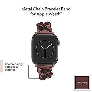 Anne Klein Fashion Chain Bracelet for Apple Watch, Secure, Adjustable, Apple Watch Replacement Band, Fits Most Wrists