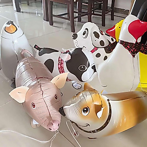 4 Pack Walking Cat Balloons Animal Pet Cat Balloons Cat Balloons for Kids Birthday Party Pet Cat Theme Birthday Party Decorations