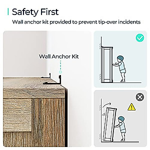 LINSY HOME 3-Tier Bookcase Display Storage Shelves Farmhouse Bookshelf for Home Office, Living Room, Bed Room - Light Brown