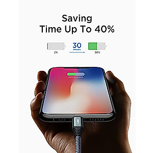 LISEN iPhone Charger Cable (10ft / 3m) USB A to Lightning Cable 10 Feet, Durable Nylon Braided Fast Charging Cord Compatible with iPhone 11/Pro/X/Xs Max/XR/8 Plus /7 Plus/6/ iPad