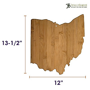 Totally Bamboo Ohio State Shaped Serving & Cutting Board, Natural Bamboo