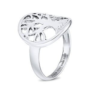 Bling Jewelry Round Open Circle Celtic Family Wishing Tree Of Life Ring For Women For Teen 925 Sterling Silver