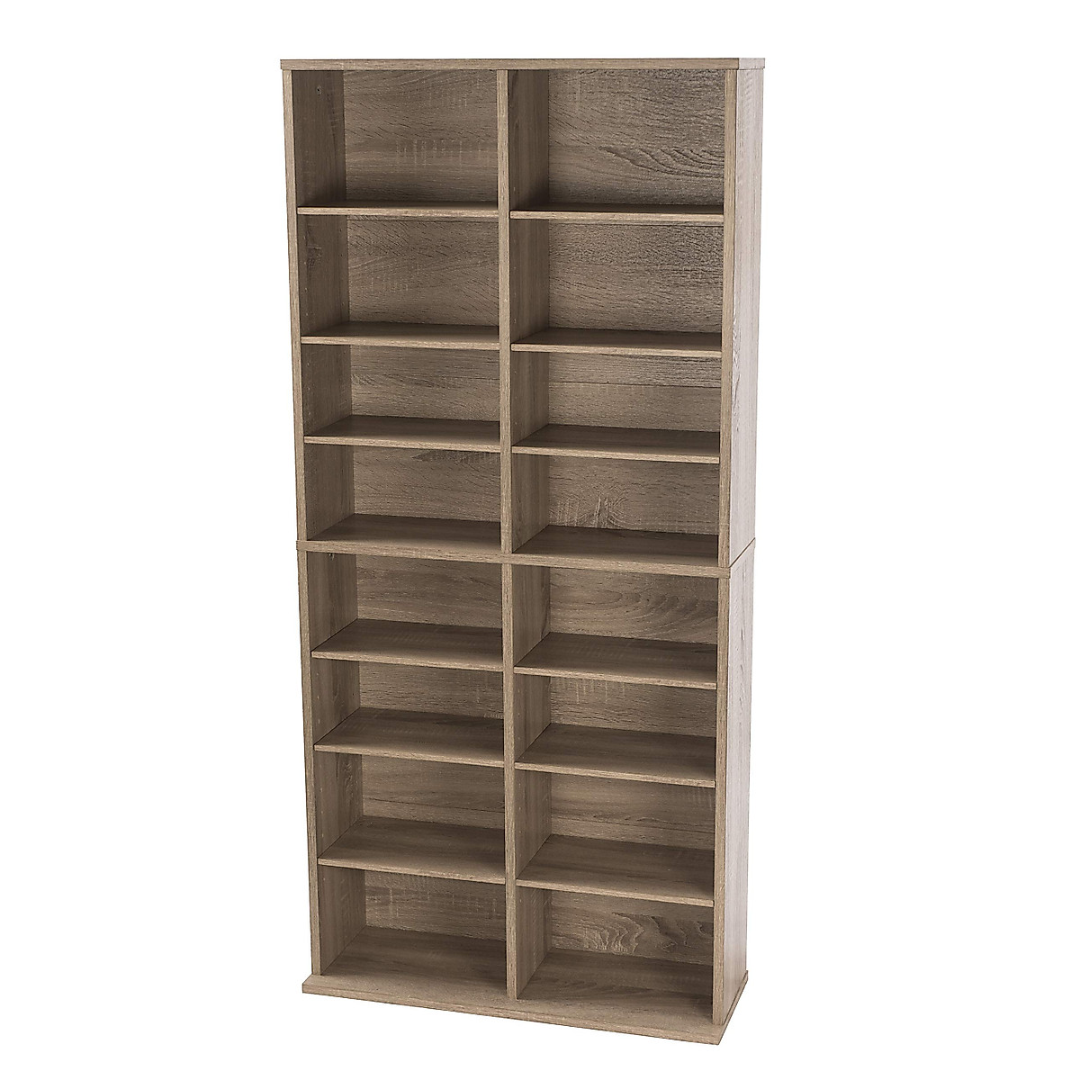 Atlantic Henley 464 Media Storage Cabinet – Protects & Organizes Prized Music, Movie, Video Games Toys & Dolls, Trading Cards, or Sports Memorabilia Collections, PN 38436252 in Weathered Oak