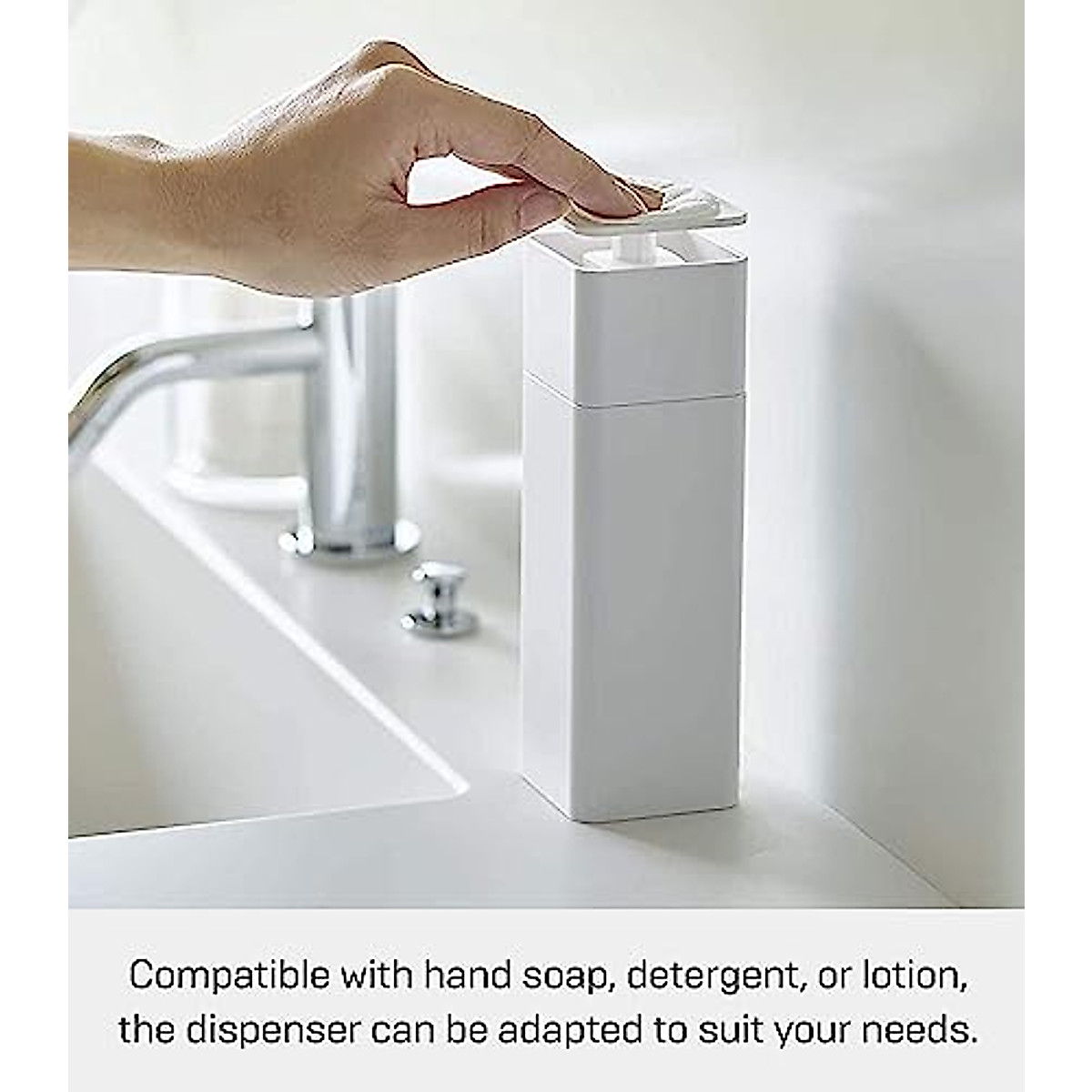 Yamazaki Home Tower One Handed Dispenser - Abs Plastic - 8.5 Fluid Oz., 250 Milliliters