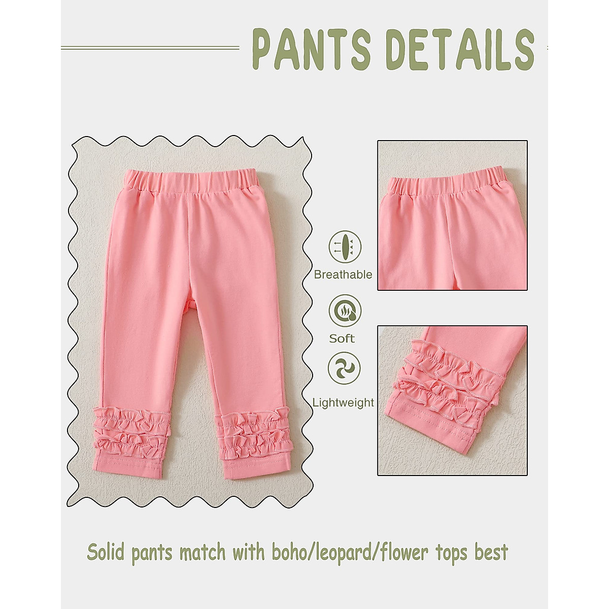 18 Months Girl Clothes Toddler Baby Girl Outfits Floral Shirt Top Pink Pants Fall Winter Little Girl Clothes 2T Outfit for Girl 18-24 Months