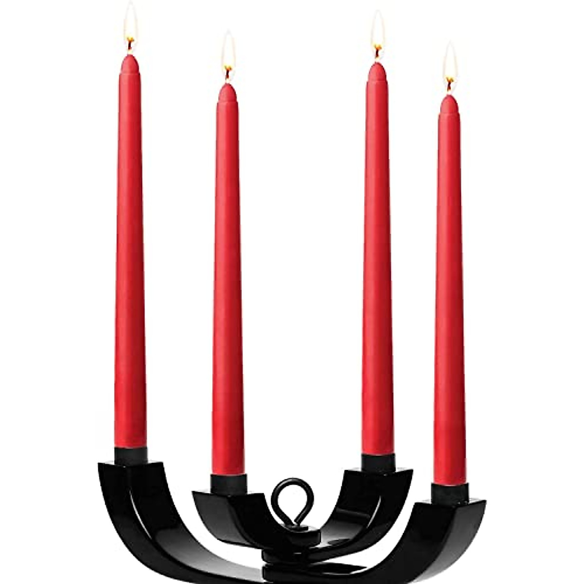 YIHANG Red Taper Candles - Set of 14 Dripless Candles - 10 inch Tall, 3/4 inch Thick - 7.5 Hour Clean Burning