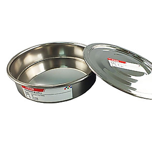 Adamas-Beta Test Sieve Pan and Lid for Chrome Plating Steel Frame φ20cm/8" Diameter Sieve
