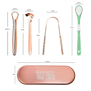 4Pack Tongue Scraper Tongue Cleaner Double-Side Silicone Tongue Brush for Adults Kids Oral Care Reduce Bad Breath