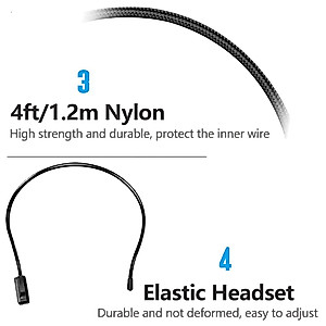 VOVIGGOL 2Pcs Microphone Headset Mic, Flexible Wired Boom for Voice Amplifier, 3.5mm Connector Jack Headset Microphone for Singing, Speaking, Teachers, Coaches, Presentations, Seniors and More