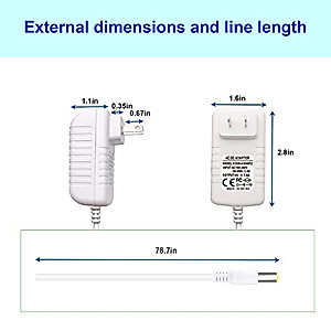 6V AC Adapter baby swing power cord,Compatible Fisher Price Ingenuity Cradle Swing/Butterfly Ocean Wonders/Papasan Cradle/Inlighten Cradling Swing/Bouncer/Boutique (NOT Compatible w/Rock & Play)