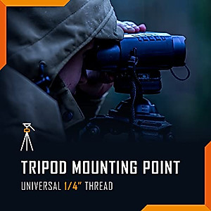 Nightfox 100V Handheld Digital Night Vision Goggles | Easy to Use Binocular, Three Button Interface | 100yd+ Range, 3X Magnification | Wildlife Watching, Surveillance, Security
