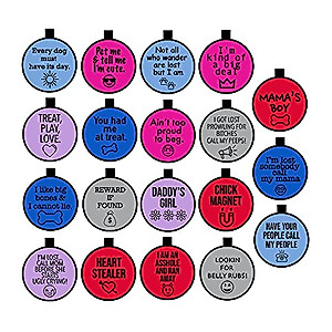 Love Your Pets Soundless ÒPearls of WisdomÓ Pet Tag - Deep Engraved Silicone Ð Double Sided & Engraving Will Last - Pet ID Tags, Dog Tags, Cat Tags