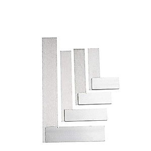 Groz 4-Piece Machinist Steel Square Set | 2-in, 3-in, 4-in & 6-in Squares | 48-72 Micron Squareness | Hardened Steel | for General Purpose, Machinery & Woodworking Applications (01110)