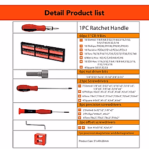 B BOCHAMTEC 101-Piece Magnetic Screwdriver Set with Organizer Rack,Drive Magnetic Bit Holding Screwdriver Handle,for Home Repair,Improvement,Best Tools for Men Tools Gift