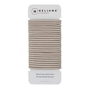 Cyndibands Elastic Hair Ties - Ash Blonde - 24 Count, 4mm x 1.75 Inch Diameter Ponytail Holders