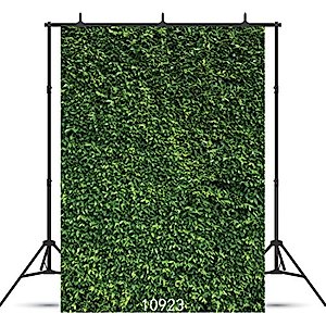 SJOLOON 5X7ft Green Leaves Backdrop Grass Backdrop Natural Green Lawn Party Photography Backdrop Birthday Newborn Baby Lover Wedding Photo Studio Props 10923