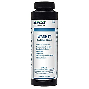 OBSOLETE AFCO 2548 Wash It Powdered Alkaline Brew Equipment Cleaner 2 LB (One Container) designed for cleaning everything, including fermenters, brew kettles, mash/lauter tuns, heat exchangers, tanks