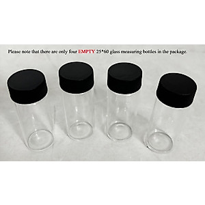 YFYIQI Sample Bottles SGZ-B Series Turbidity Meter Turbidimeter Solution Standard Bottles with 4 Empty 25 * 60mm Glass Sample Bottles