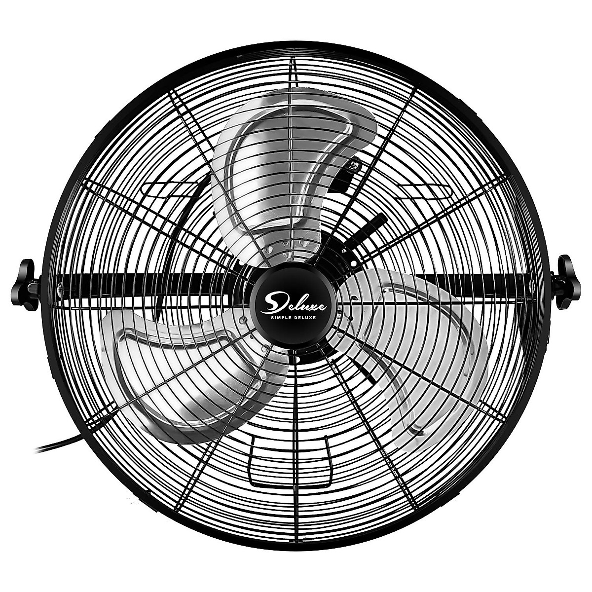 Simple Deluxe 20 Inch High Velocity 3 Speed, Black Wall-Mount Fan for Warehouse, Greenhouse, Workshop, Patio, Factory and Basement