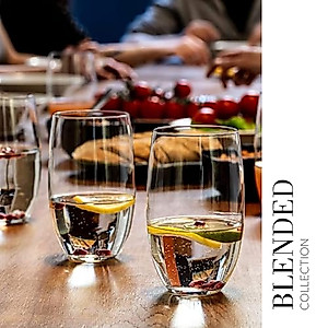 Krosno Water Juice Drinking Glasses | Set of 6 Pieces | 17.2 oz | Blended Collection | Ideal for Home, Restaurant, Events & Parties | Dishwasher Safe