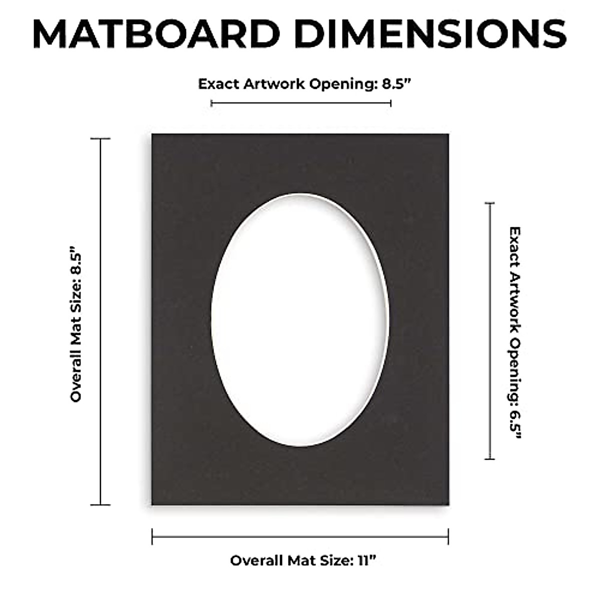 8.5x11 Mat Bevel Cut for 7x9 Photos - Precut Fresh Linen Canvas Oval Shaped Photo Mat Board Opening - Acid Free Matte to Protect Your Pictures - Bevel Cut for Family Photos, Pack of 1 Matboard