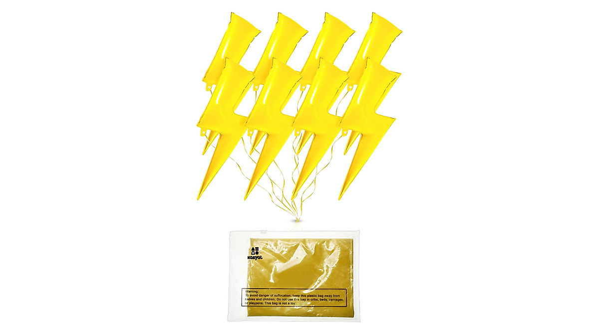 Yellow Lightning Bolt Balloons - Large Foil Party Decorations