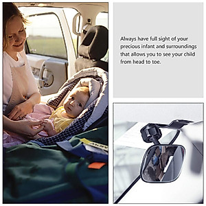 Garneck Baby Mirror for Car Back Seat 360 Wide Angle Car Mirror for Baby with Rear Facing Back Seat Full View for Toddler Children