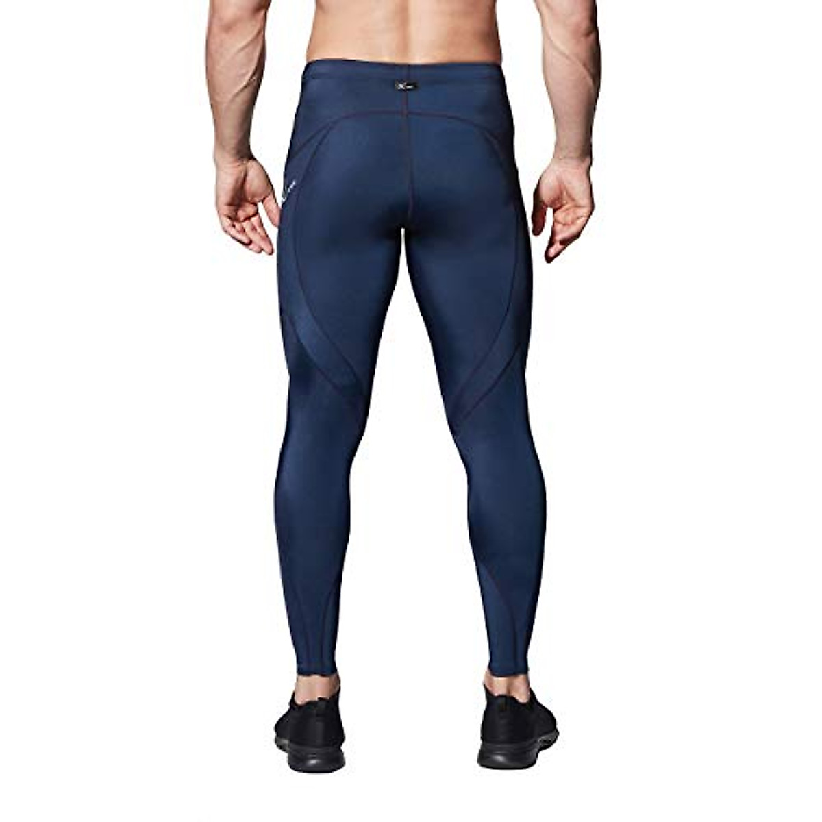 CW-X Men's Stabilyx Joint Support Compression Sports Tights, True Navy, Large