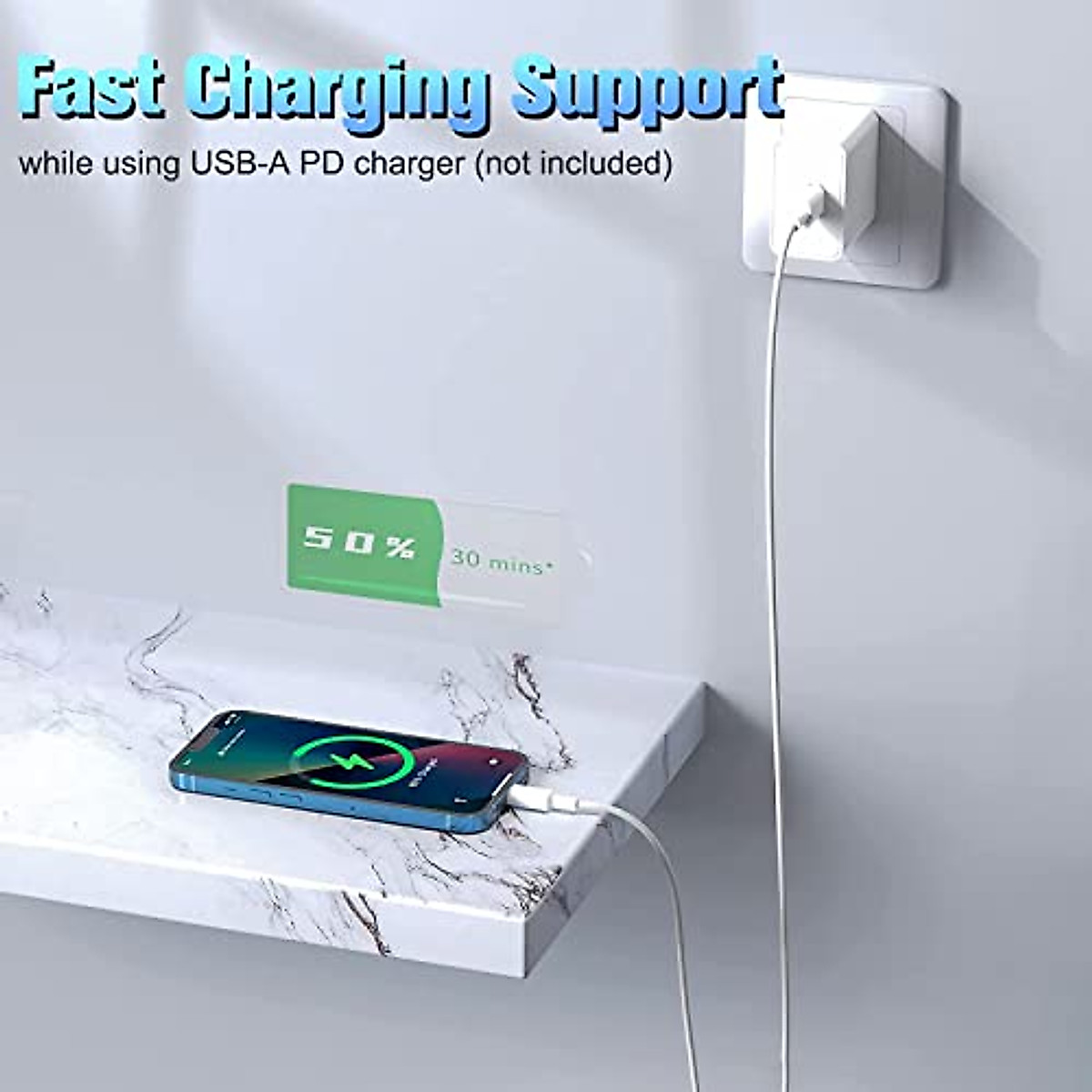 iPhone Fast Charging Cable [Apple MFi Certified] 2-Pack 3FT Lightning to USB Cable iPhone Charger Cord Compatible with iPhone 14 13 12 11 Pro Max XR XS X 8 7 6 Plus SE iPad and More Lightning Cable