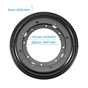 SEHOI 4 Pack 9 Inch Black Lazy Susan Hardware, 360°Rotating Swivel Plate with 220 lbs Load Capacity, Thick Ball Bearings Turntable Lazy Susan Base for Rotating Table, Display Plate, Serving Tray