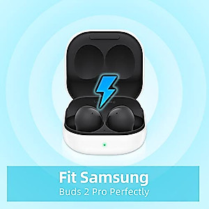 3 Pairs Memory Foam Ear Tips for Samsung Galaxy Buds 2 Pro, Super Comfort & Anti-Slip Replacement Ear Tips, No Silicone Eartips Pain, with Storage Box and Fit in The Charging Case, Black | S M L
