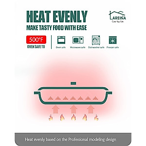 Kitchen Utensil Holder, Lareina Utensil Caddy for Countertop & Lareina Large Ceramic Casserole Dish with Lid