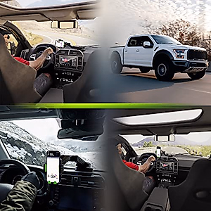Truckules Truck Phone Holder Mount Heavy Duty Cell Phone Holder for Truck Dashboard Windshield 16.9 inch Long Arm, Super Suction Cup & Stable, Compatible with iPhone & Samsung, Green, Pickup Truck