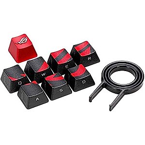 ASUS ROG Gaming Keycap Set - Textured Side-Lit Design for FPS & MOBA Gaming | Accurate Keypress with Strong Grip | Compatible with Cherry MX Switches | Includes Keycap-Puller Tool for Easy Installatio